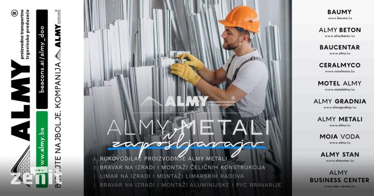 Kompanija "Almy Metali" Zavidovići zapošljava veći broj radnika - Zenit.ba